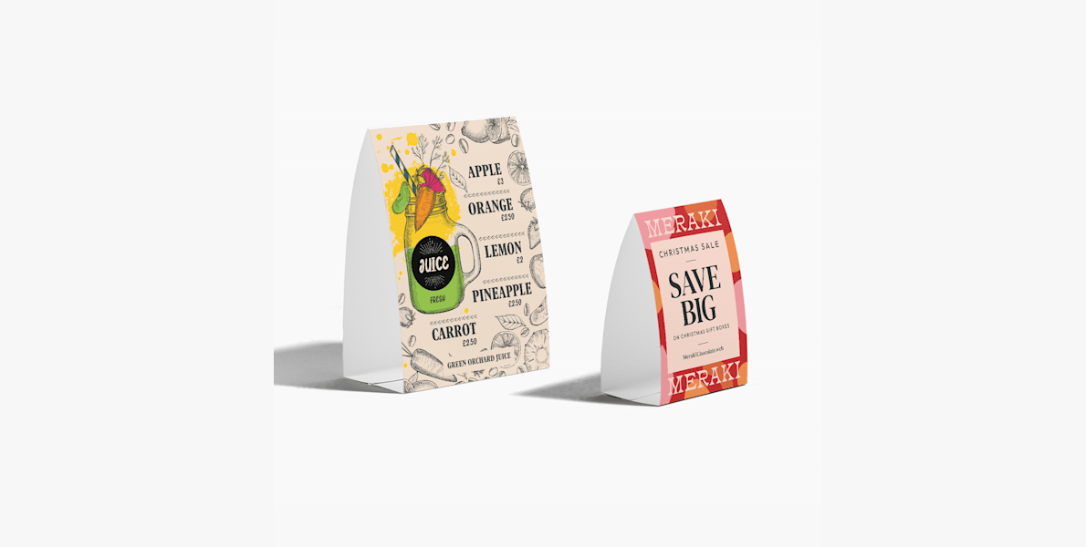 Table Tents, Table Tent Printing | VistaPrint UK