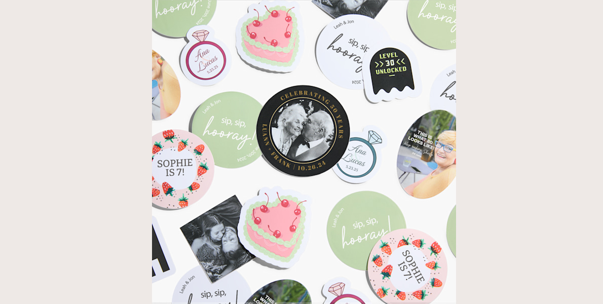 Personalised Party Stickers for Celebrations and Events | VistaPrint