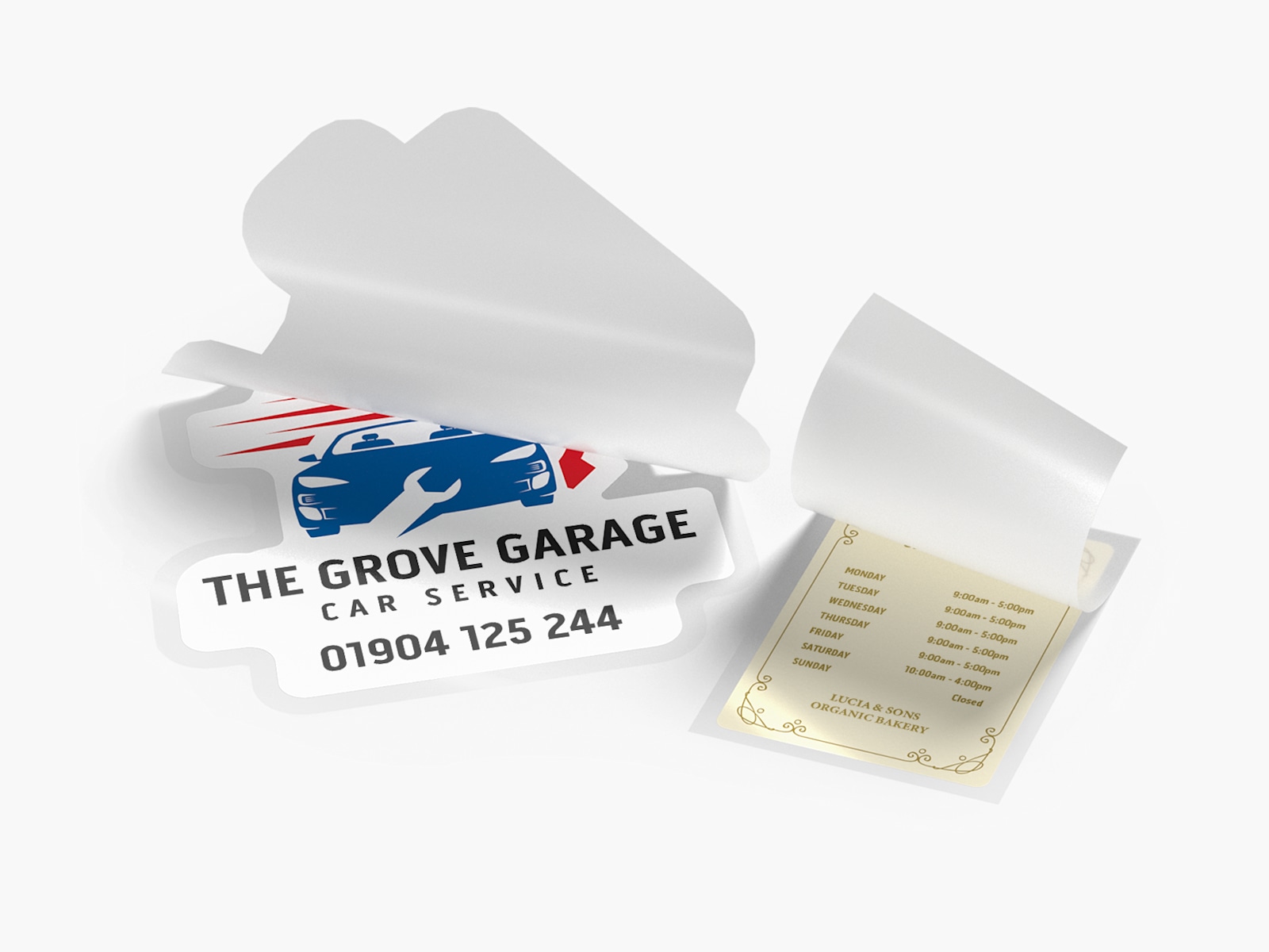 Front Adhesive Stickers