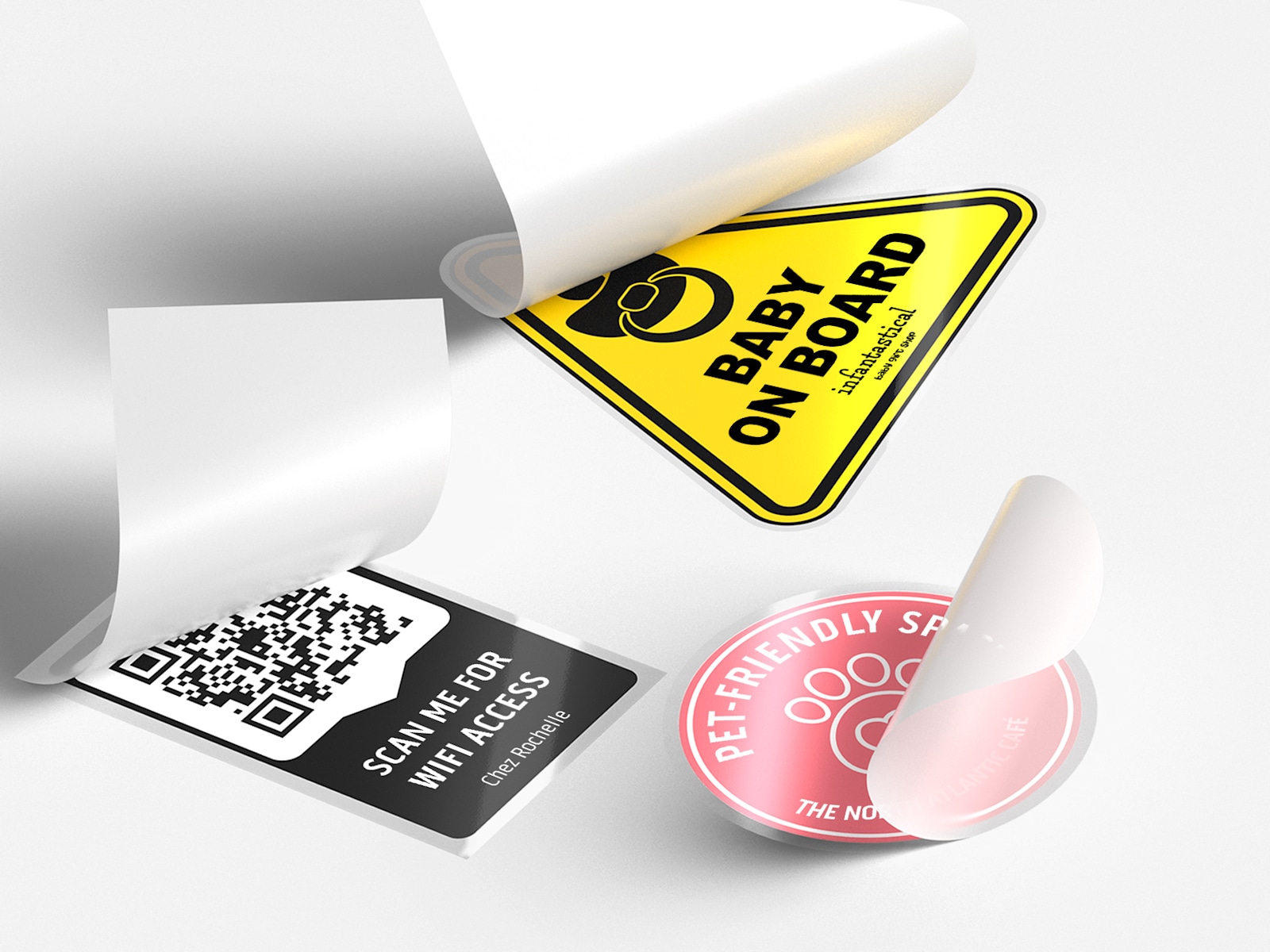 Front Adhesive Stickers