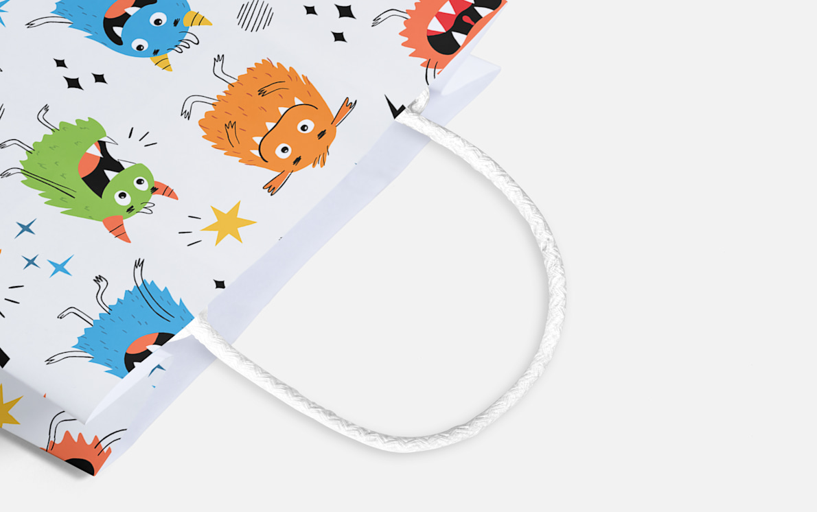 Custom Full Print Paper Bags, Premium Paper Bags | VistaPrint