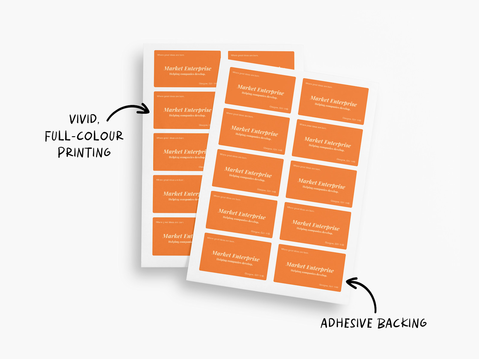 Business Card Stickers & Business Sticker Printing | Vistaprint