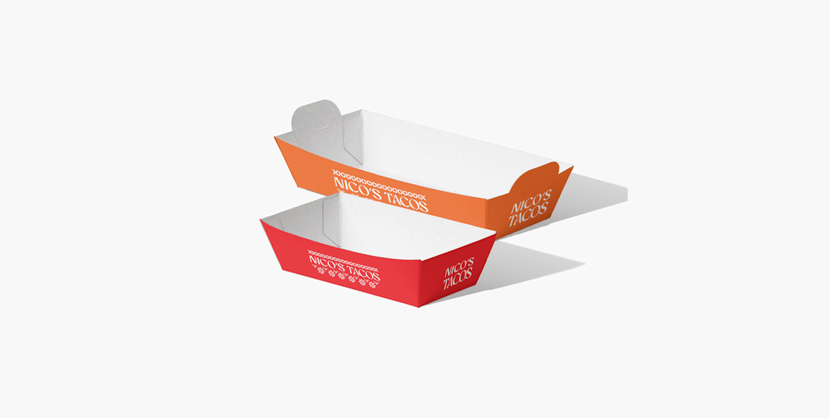 Custom Cardboard Food Trays, Takeaway Trays | VistaPrint