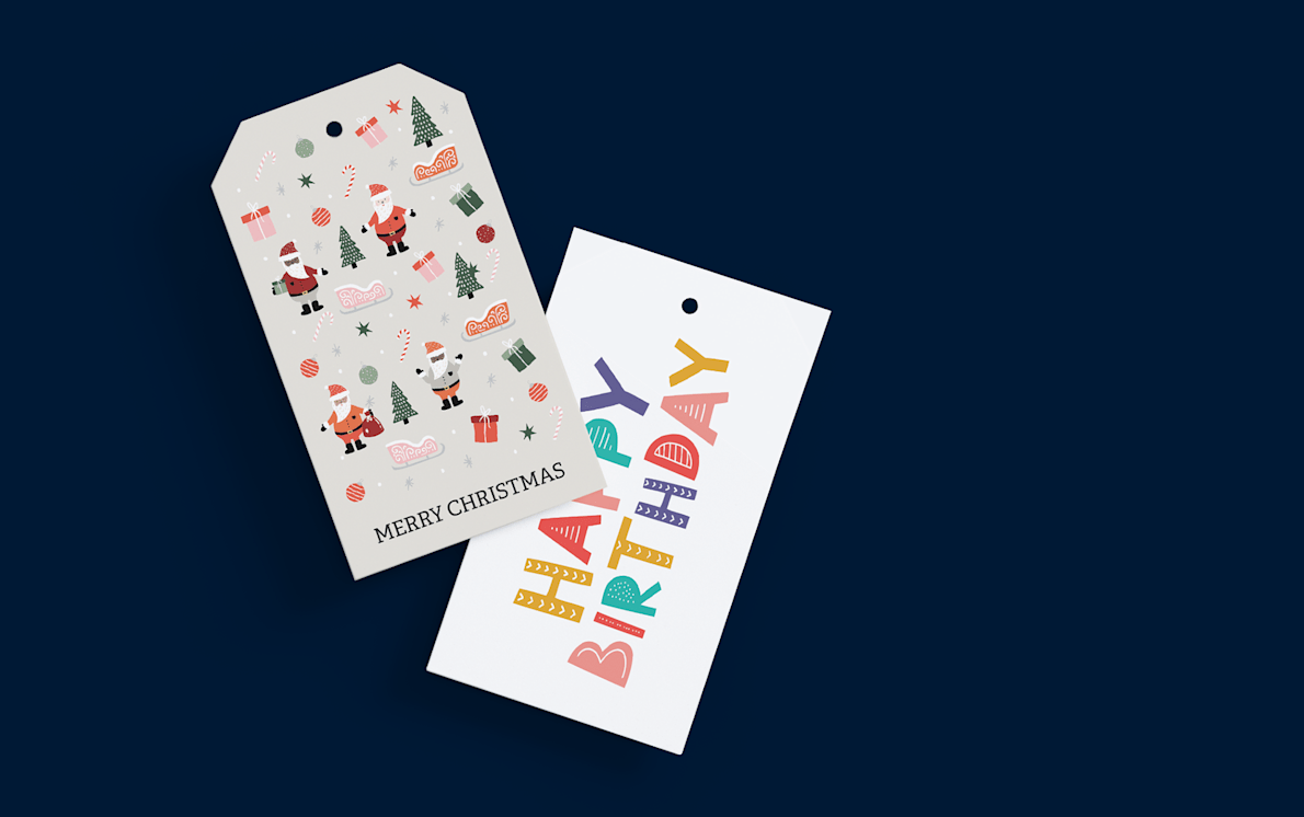 Personalised Gift Tags | Custom Gift tags with Strings | VistaPrint SG