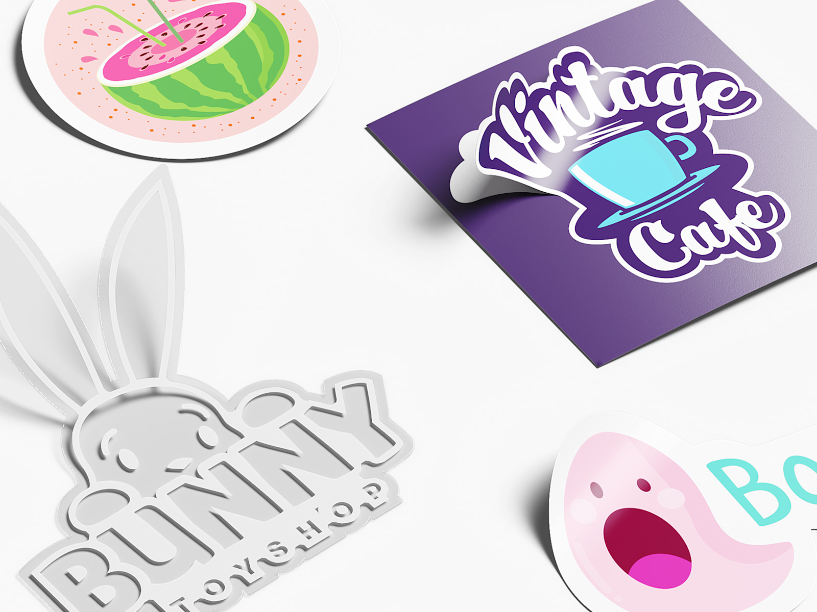 Adhesivos troquelados personalizados | VistaPrint