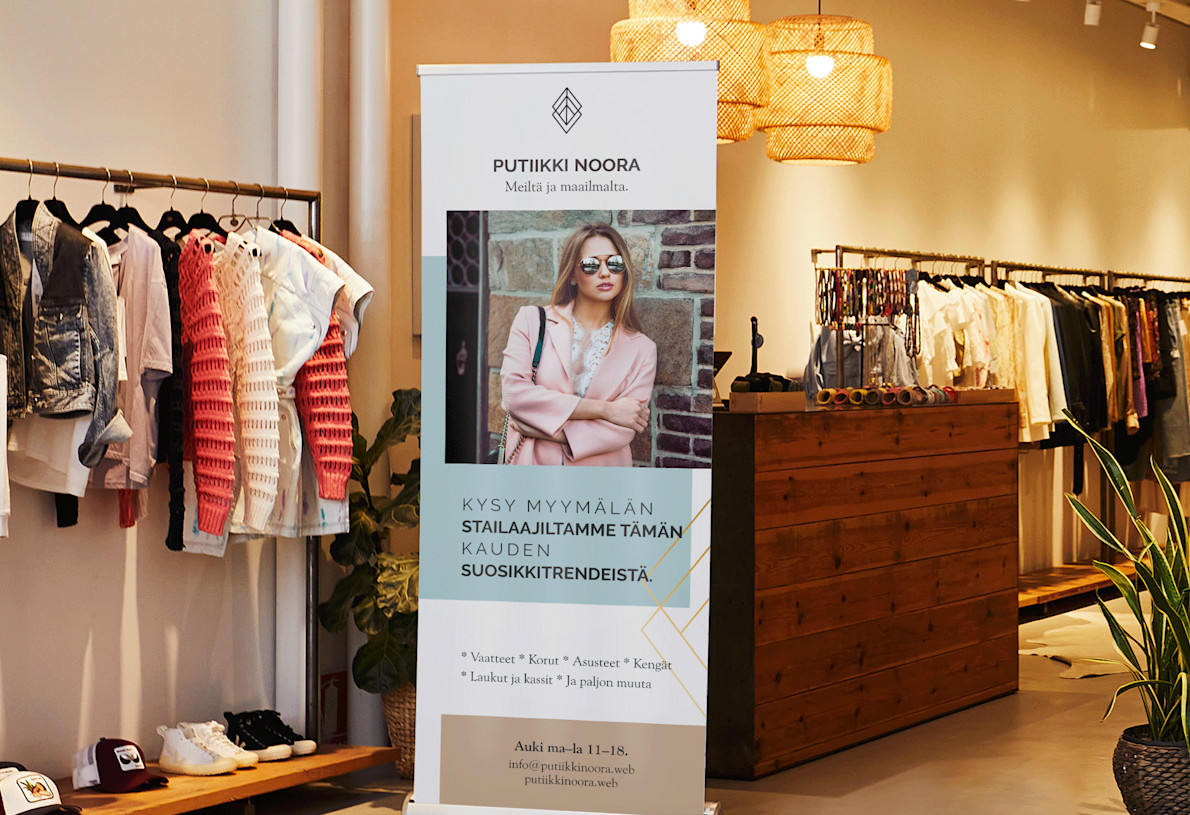 PVC-vapaat roll up -banderollit, roll up -banderollien painatus ...