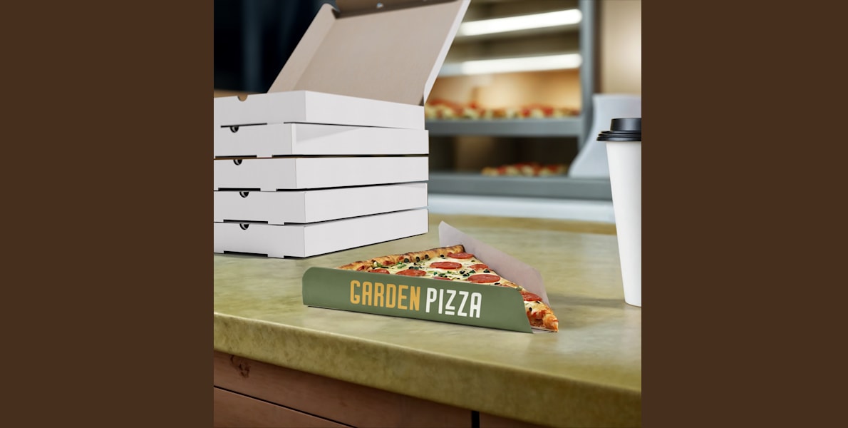 Impression de triangles pour part de pizza personnalisés