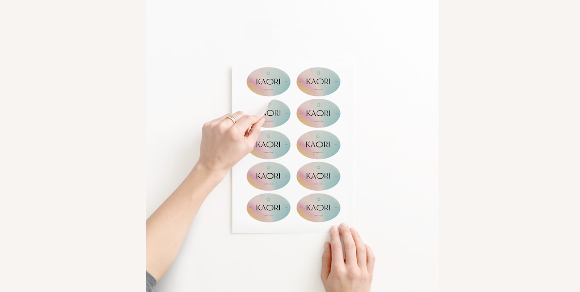 Impression de feuilles de stickers ovales personnalisées