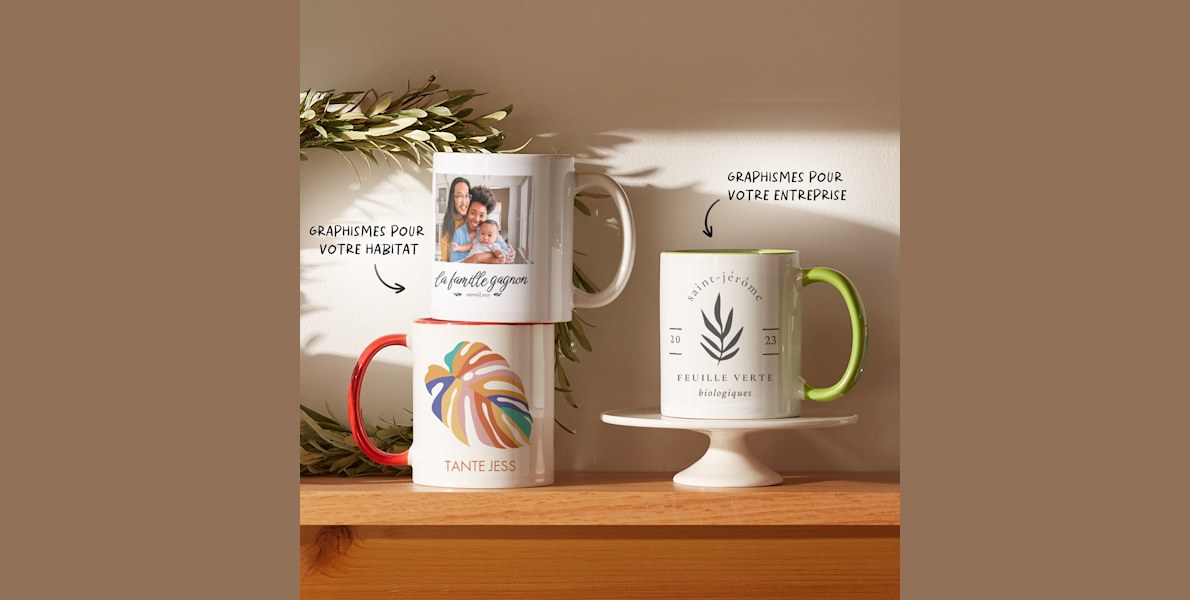 Tasses personnalisées : créez et personnalisez des tasses photo
