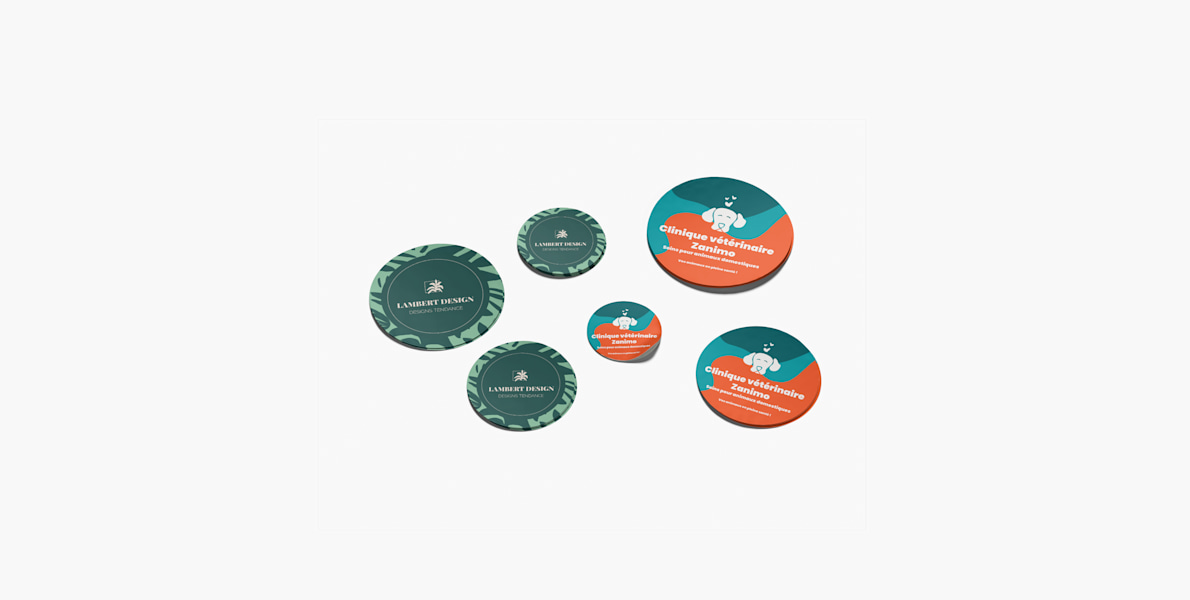 Impression de stickers Soft Touch | VistaPrint