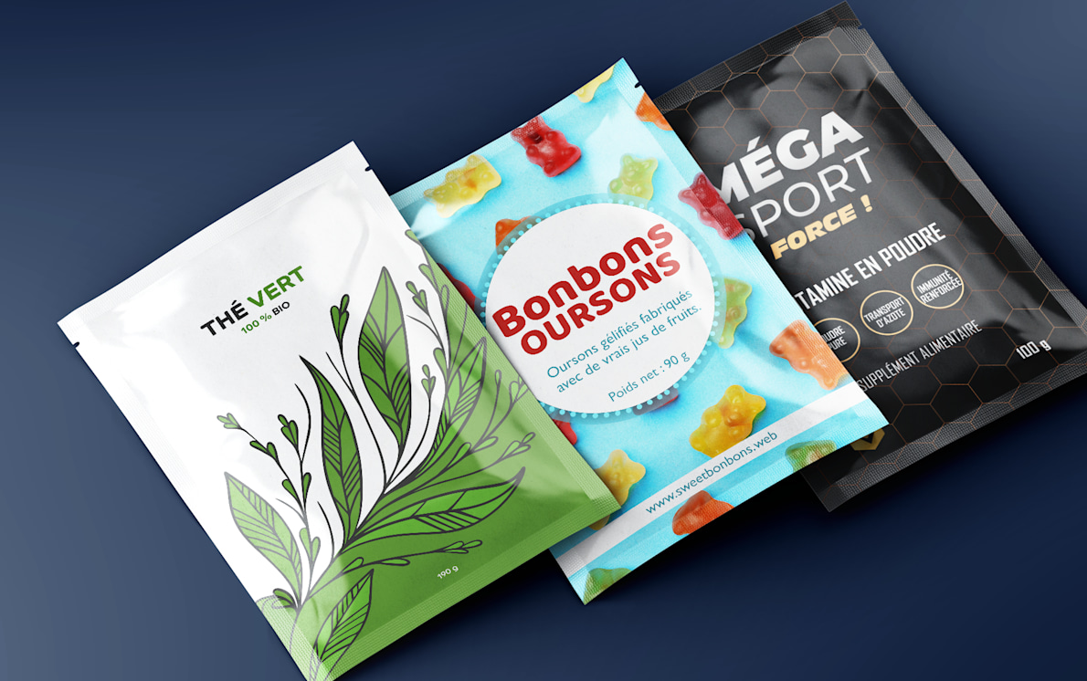 Sachets doypack plats personnalisés | VistaPrint