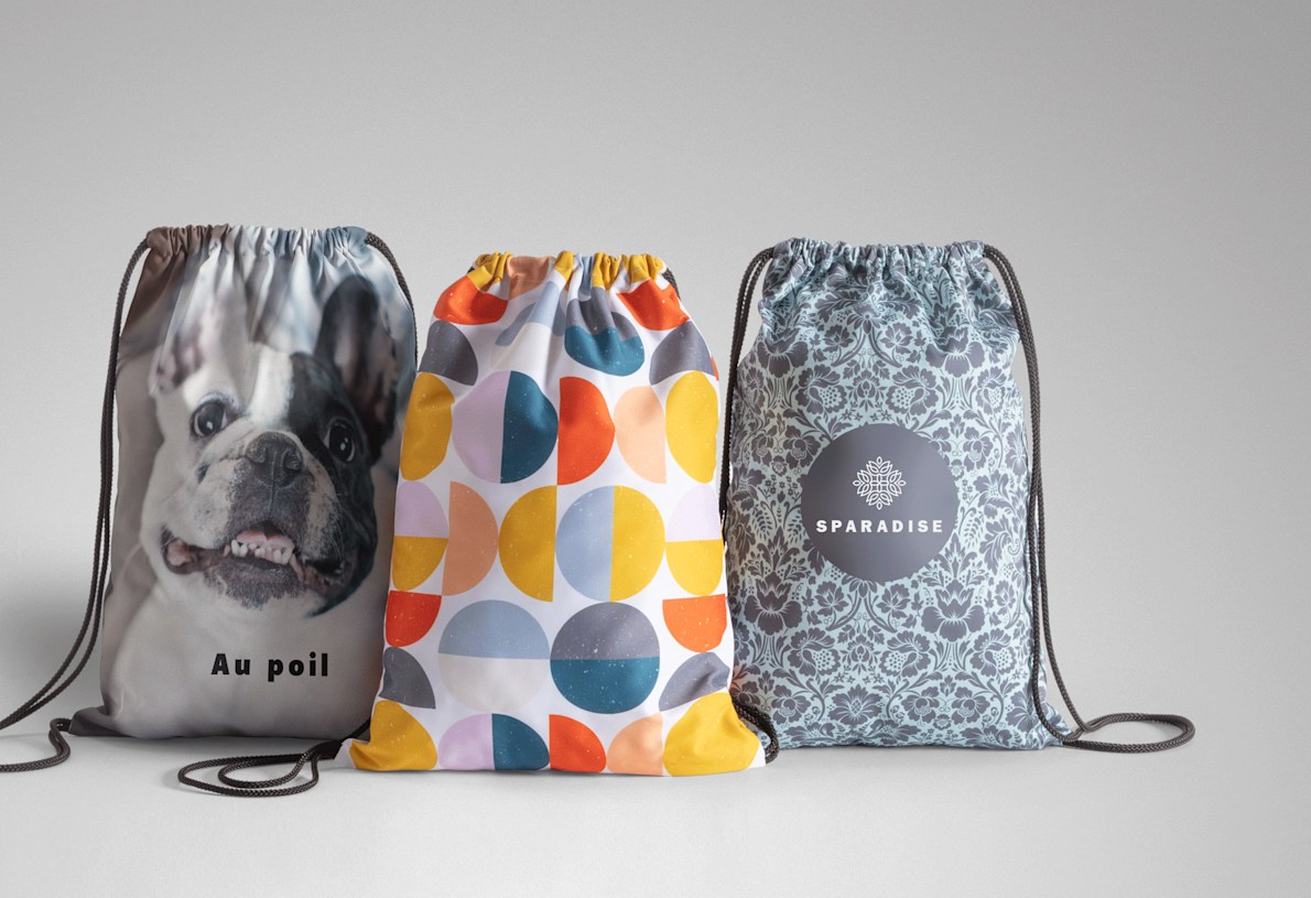 Sacs à cordons personnalisés en polyester | VistaPrint