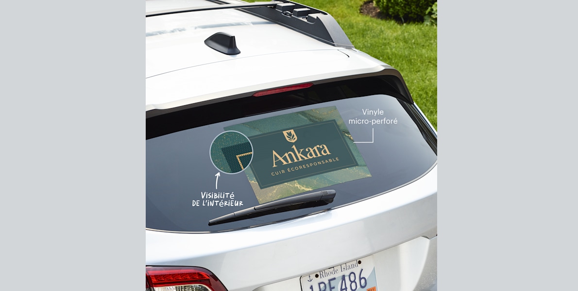Stickers voiture personnalisé pare-brise et vitre arrière | VistaPrint