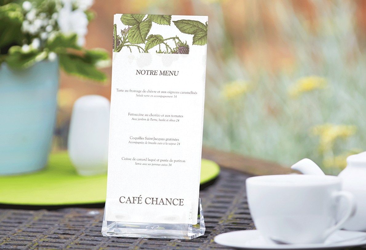 Impression carte menu restaurant personnalisable | VistaPrint