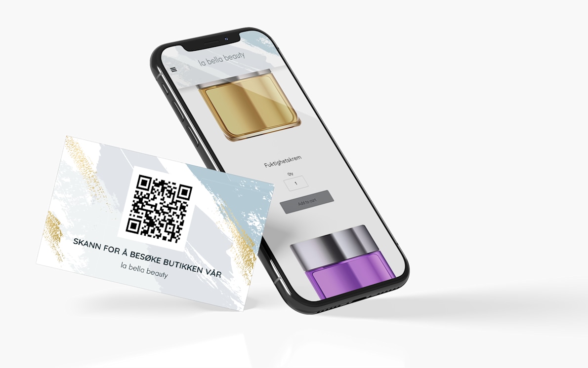 Maler og design til visittkort med QR-kode| VistaPrint
