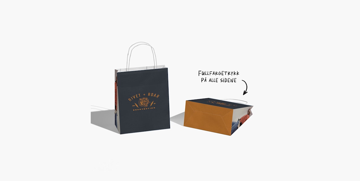 Tilpassede papirposer med logo, Premium papirposer | VistaPrint