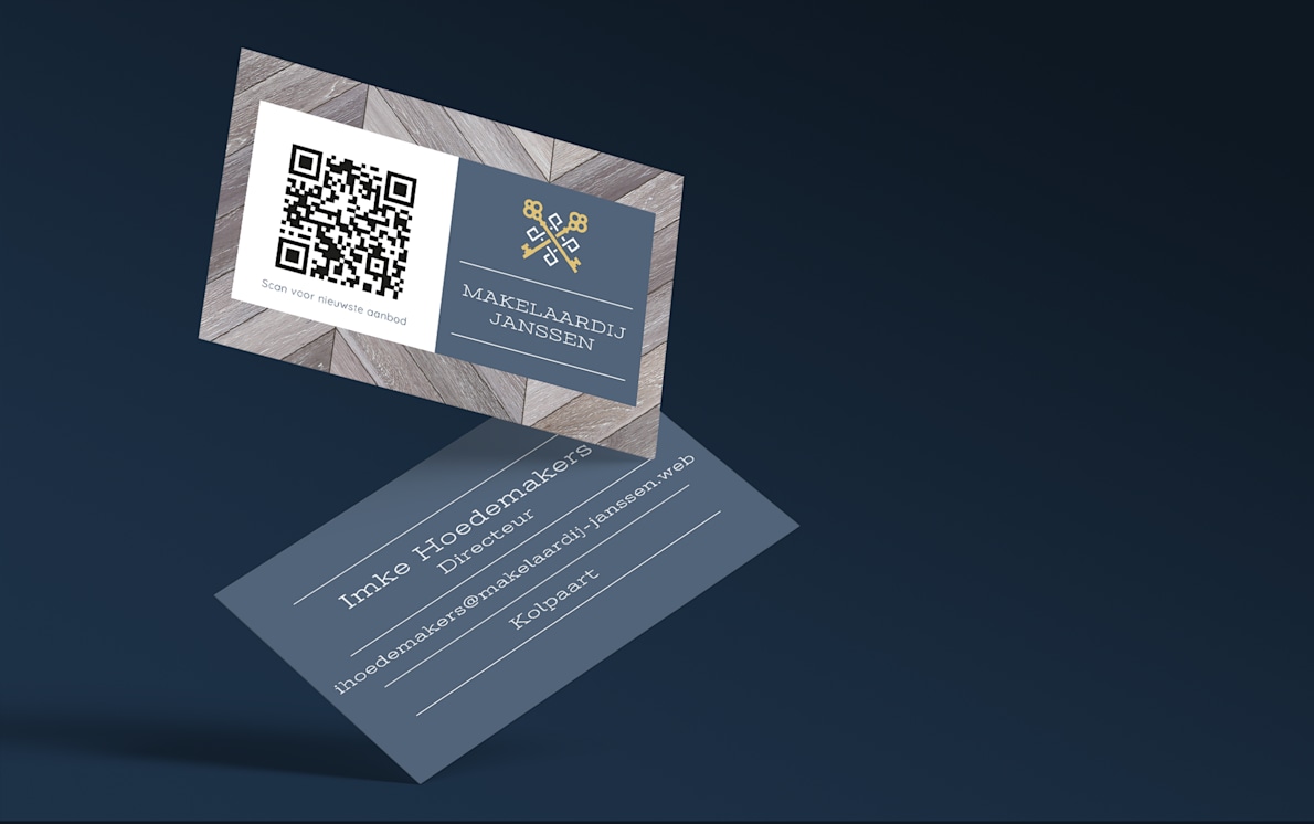 Sjablonen en ontwerpen voor visitekaartjes met QR-code | VistaPrint