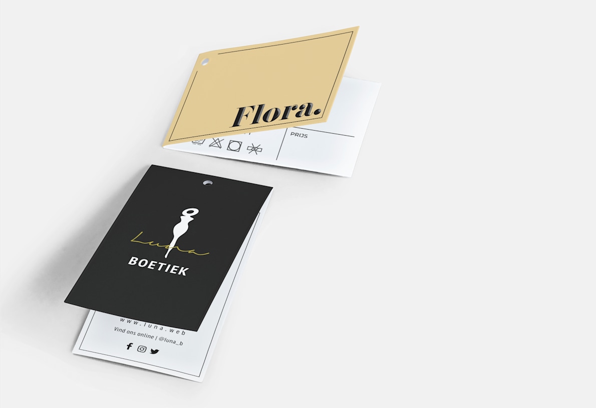 Gevouwen hang labels, bedrukte gevouwen hang labels | VistaPrint