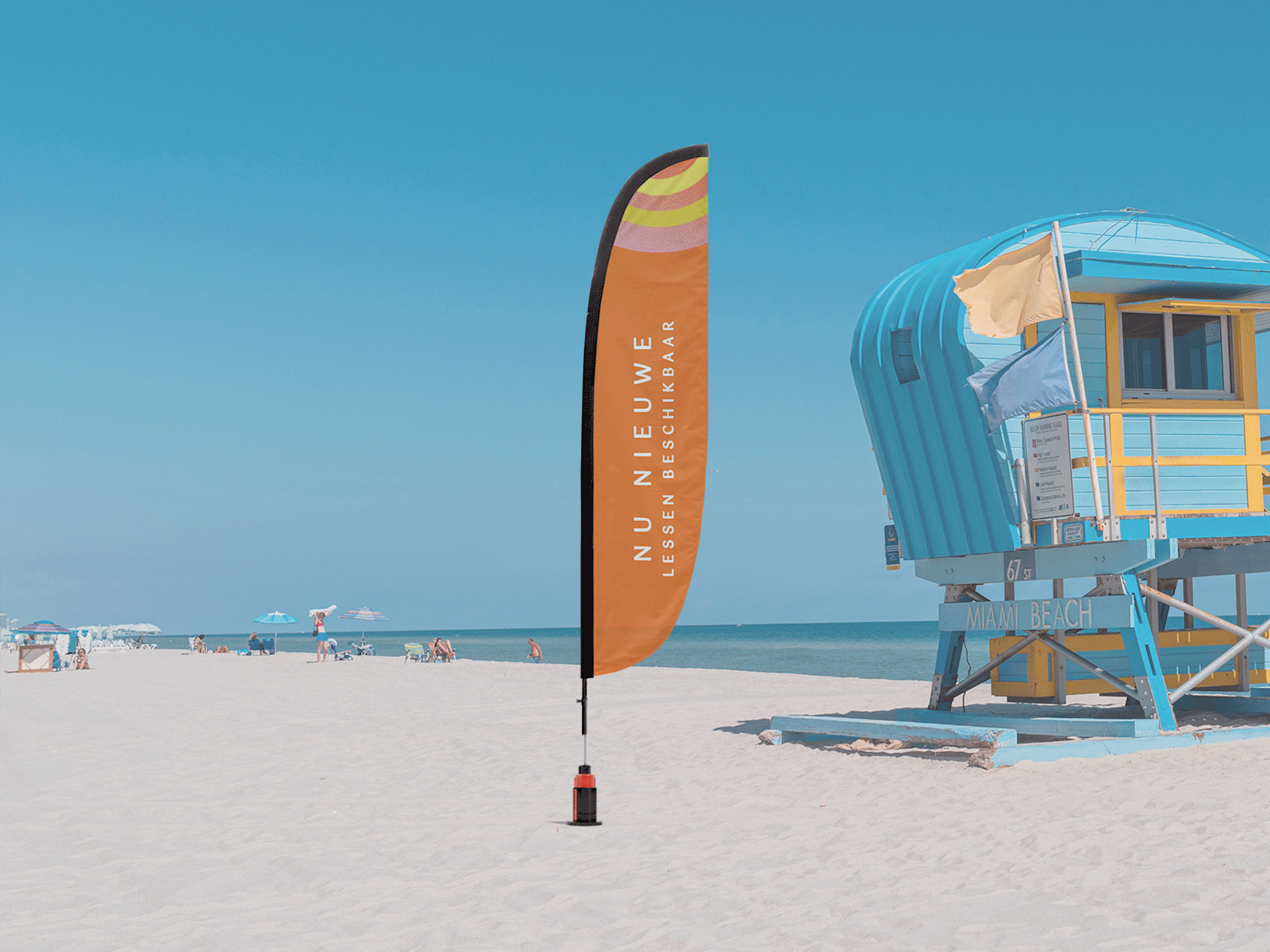 Bedrukte beachflags - convex | VistaPrint