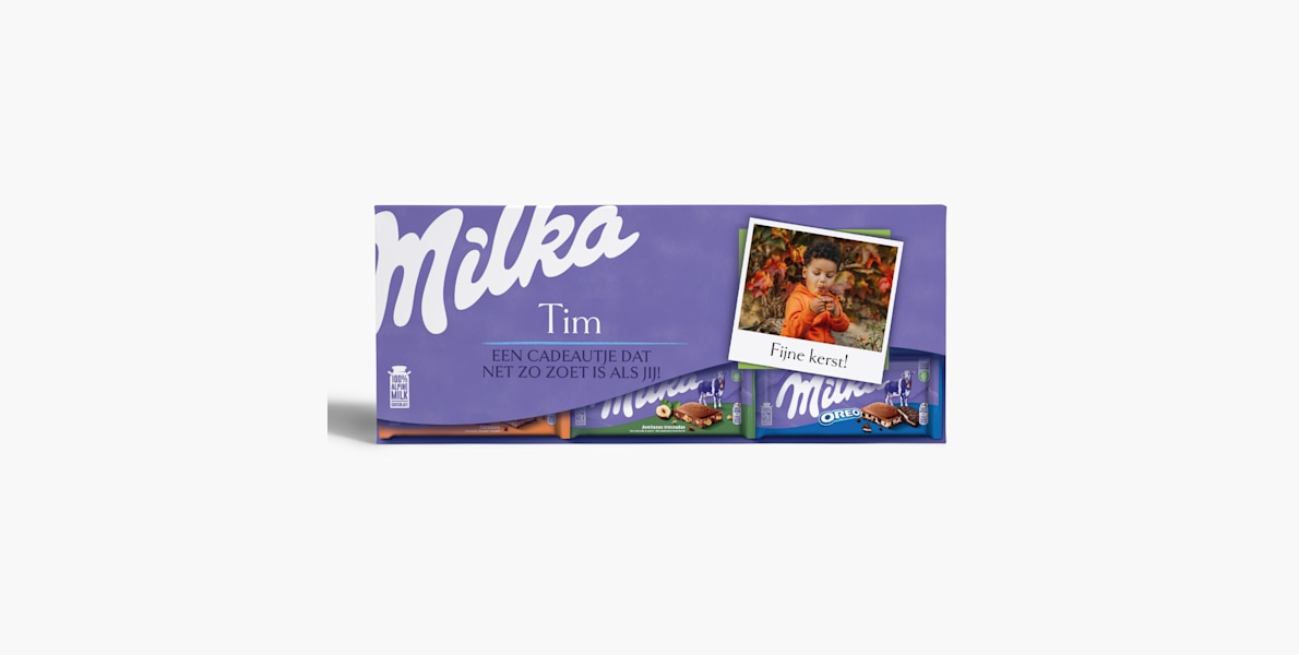 Mega chocoladereep Milka bedrukken