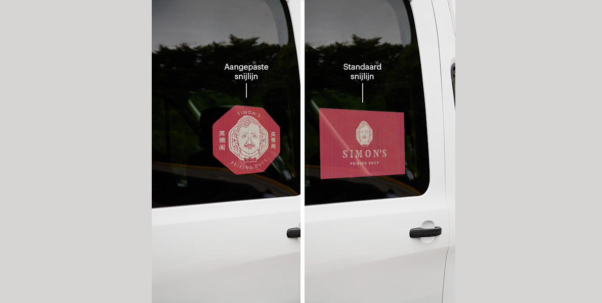 Geperforeerde autoruit stickers | VistaPrint