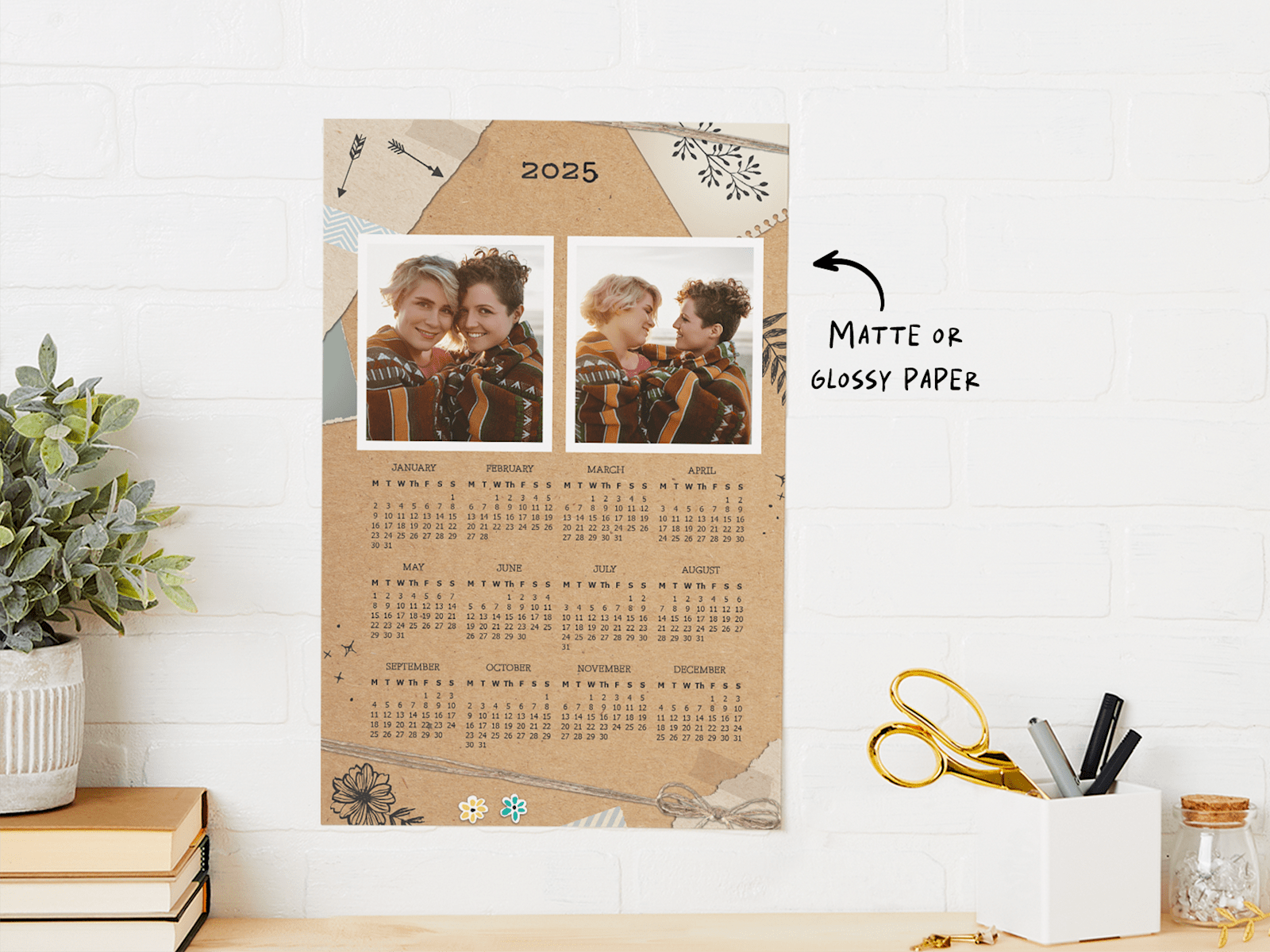 Personalised Poster Calendars 2026 with photos | VistaPrint AU