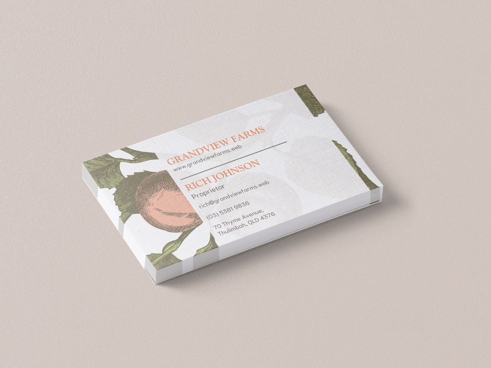 Custom Linen Name Cards | Vistaprint