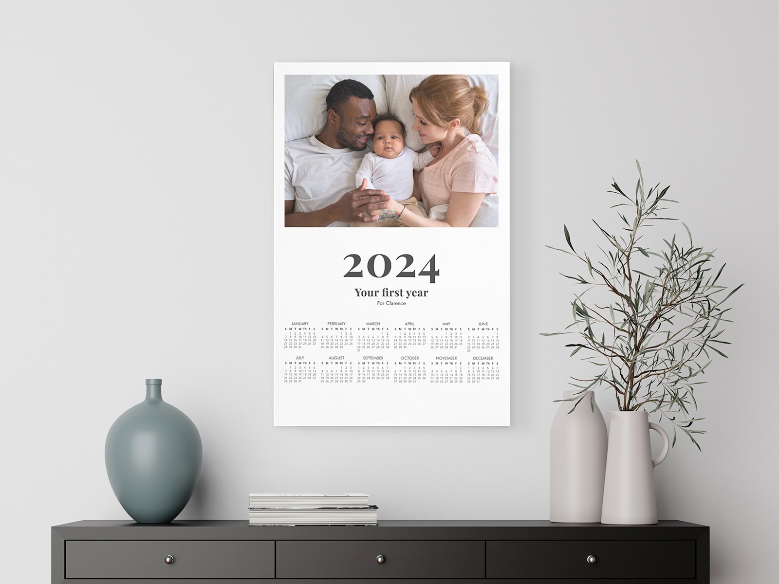 Personalised Poster Calendars 2024 with photos | VistaPrint AU