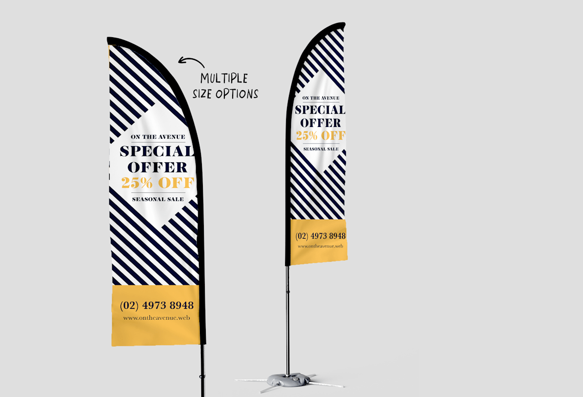 Teardrop Banners | Custom Feather Flags | Vistaprint AU