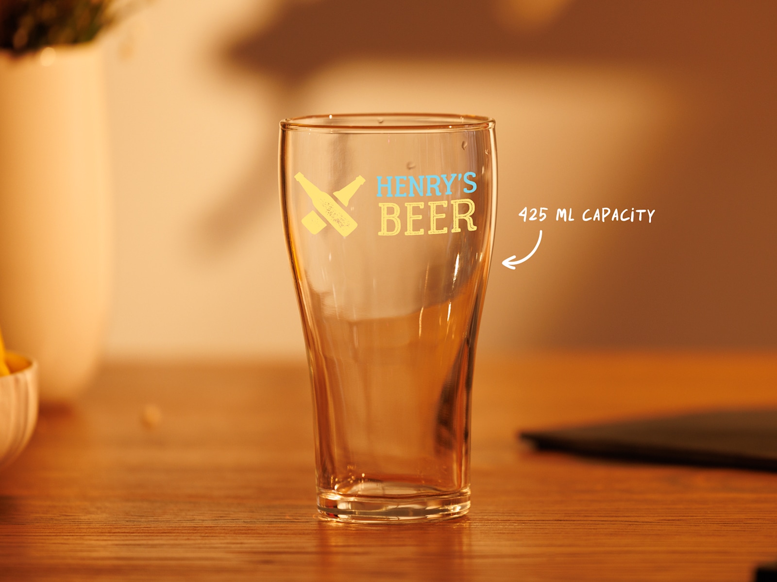 Custom printed and engraved Beer Glass | Vistaprint AU