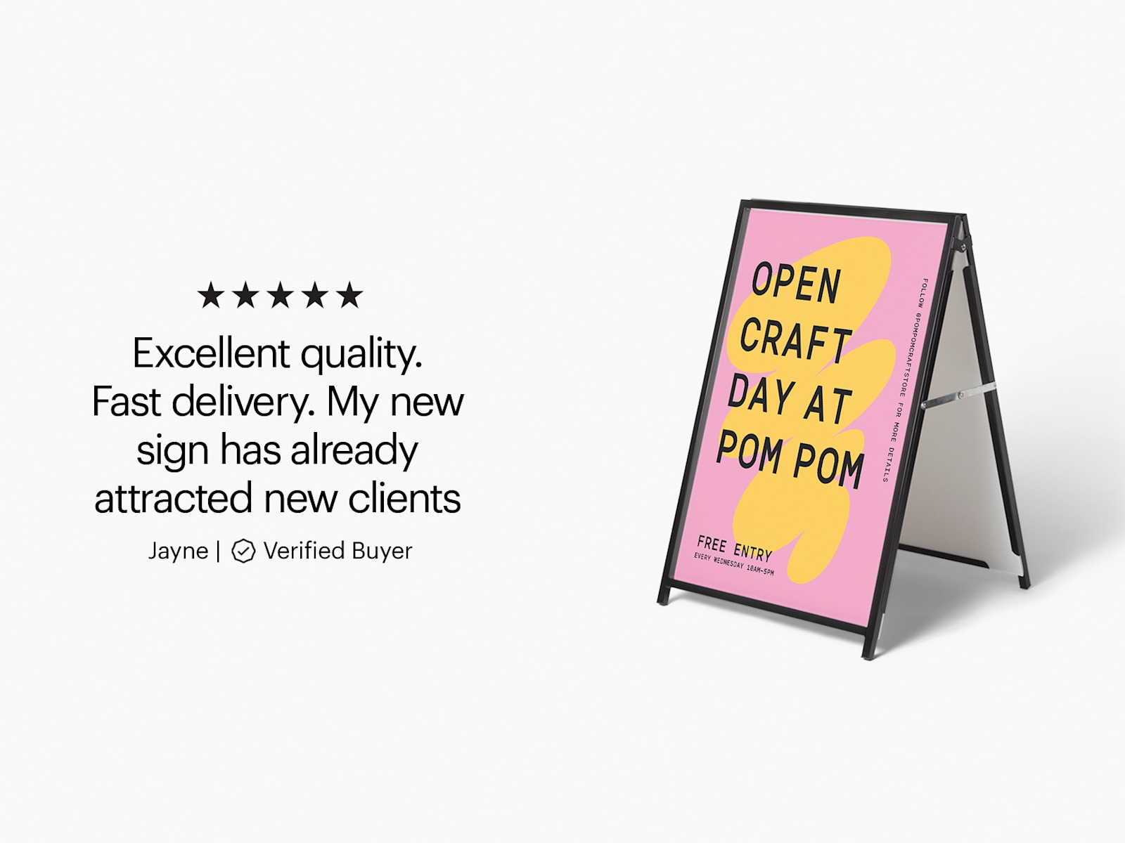 Outdoor A Frames, Custom Sandwich Board Signs | VistaPrint AU