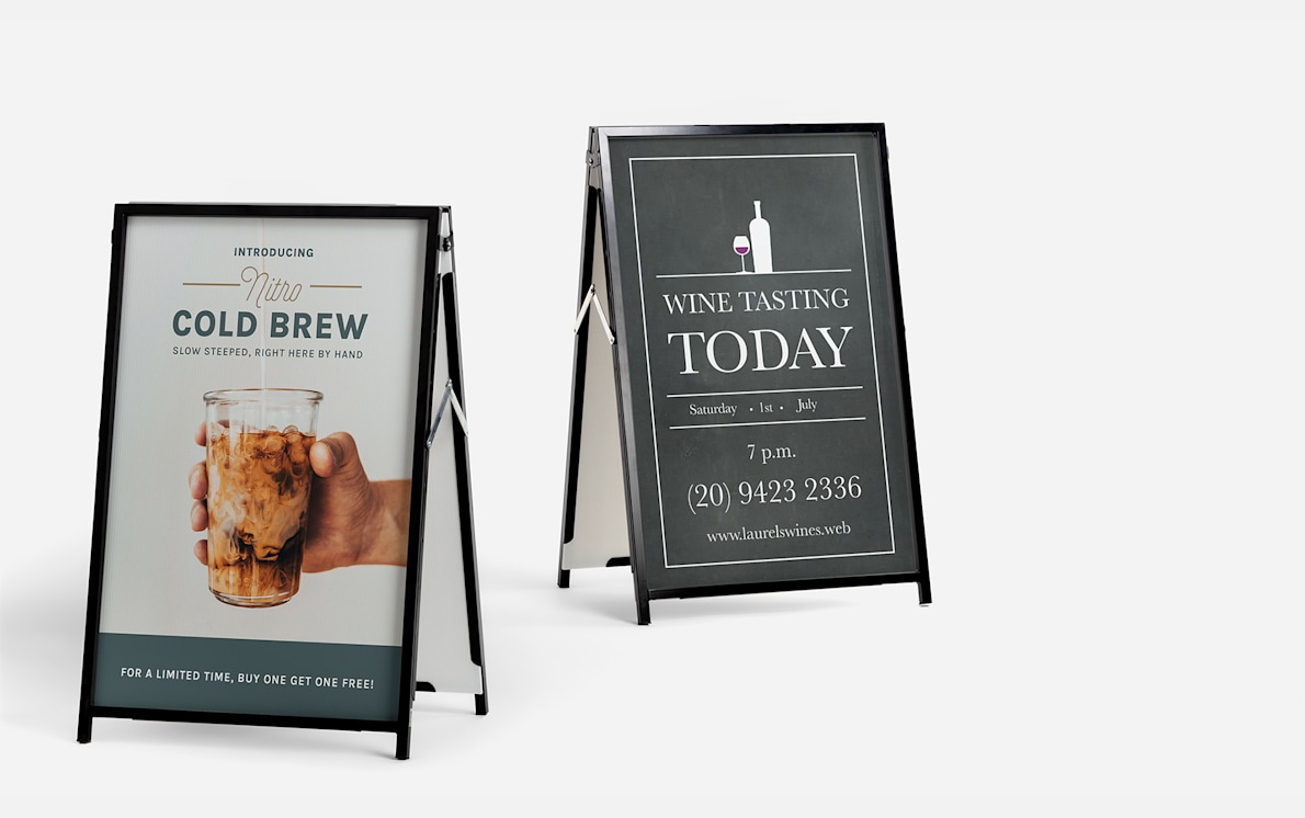 Outdoor A Frames, Custom Sandwich Board Signs | VistaPrint AU