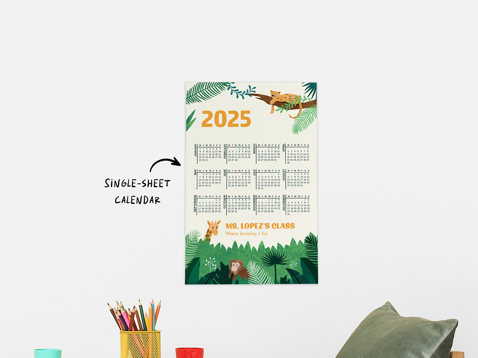 Personalised Poster Calendars 2026 with photos | VistaPrint AU