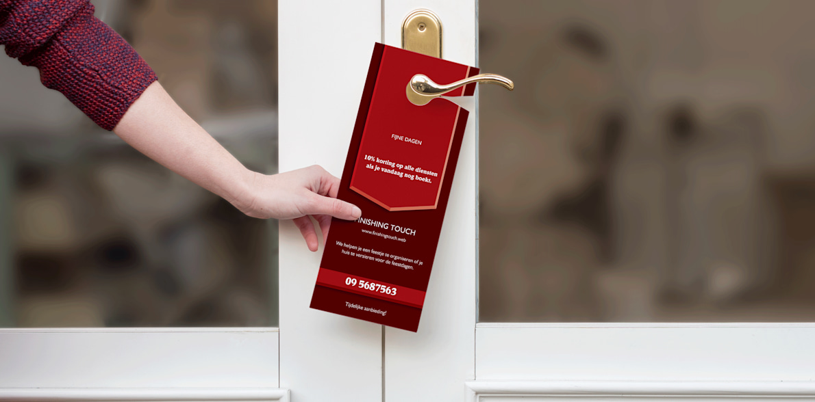 Bedrukte deurhangers, deurhangers bedrukken | VistaPrint
