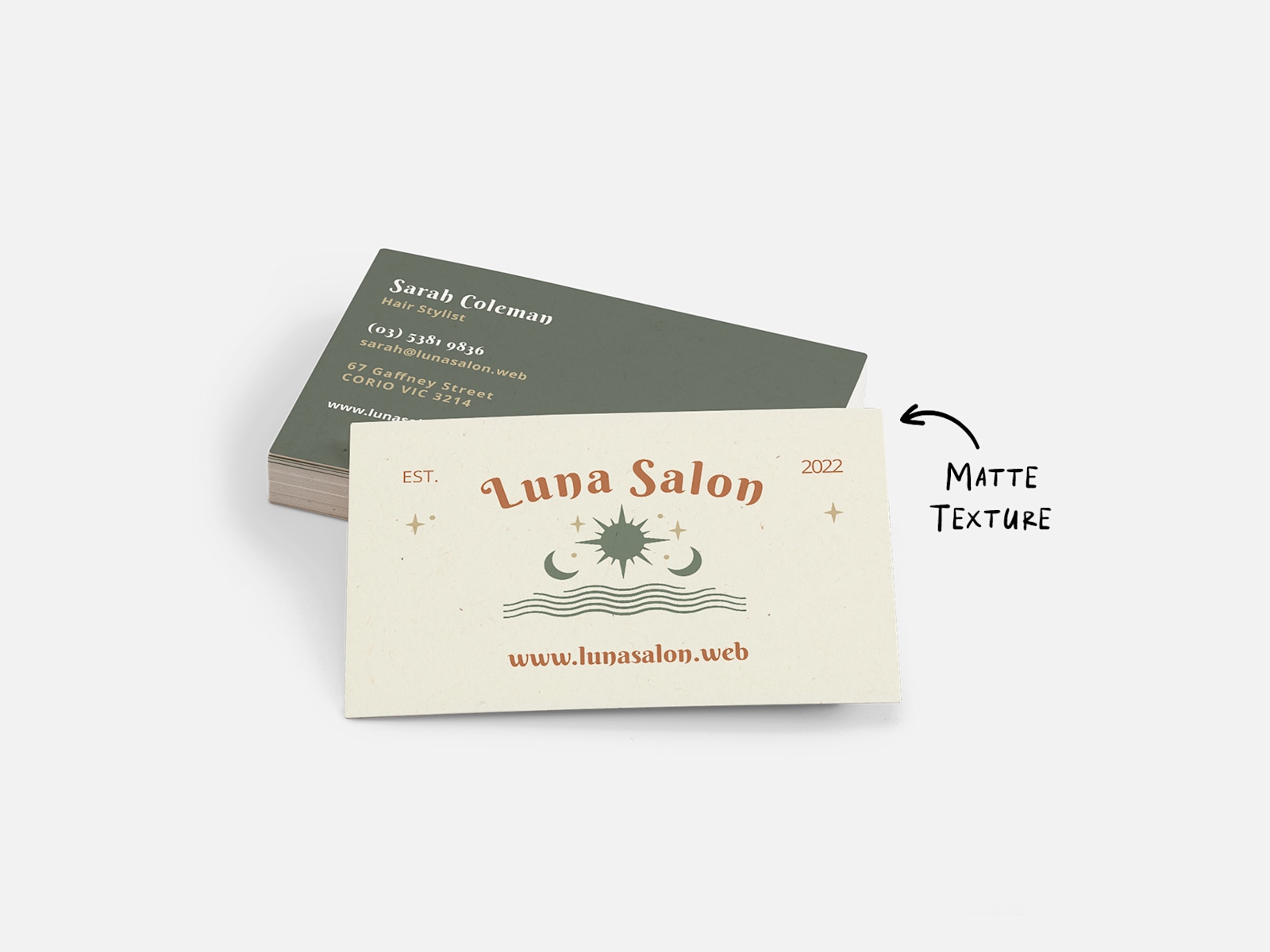 Custom Recycled Matte Business Cards | Vistaprint