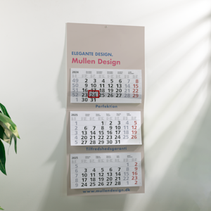 4-måneders kalender 2025 med eget tryk