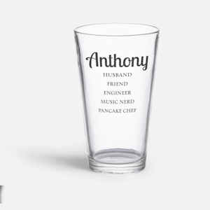 Custom Engraved Pint Glass, Laser-Etched Pint Glass | VistaPrint