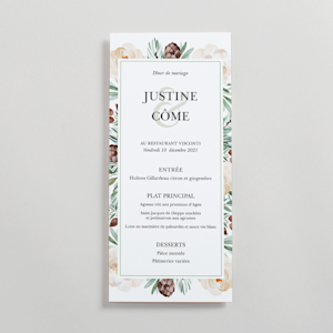 Impression de menus de mariage, menus de mariage personnalisés | VistaPrint