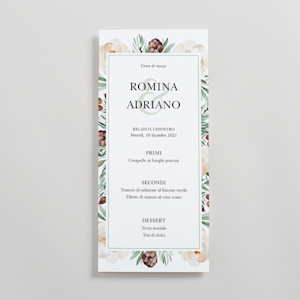 Menù matrimonio: stampa il tuo menù di matrimonio online | Vistaprint