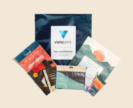 Flexible Packaging: Stand Up and Flat Custom Pouches | VistaPrint