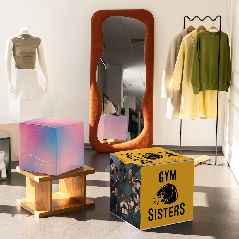 Cardboard cube box: Printed Cardboard Display Cubes | VistaPrint