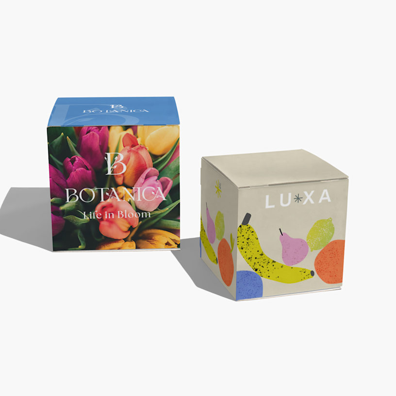 Cardboard cube box: Printed Cardboard Display Cubes | VistaPrint