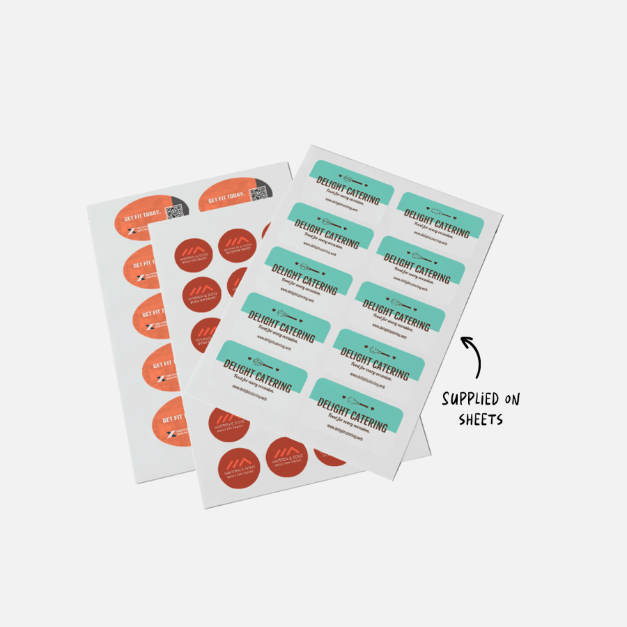 Product Labels, Product Sheet Labels Printing| Vistaprint AU