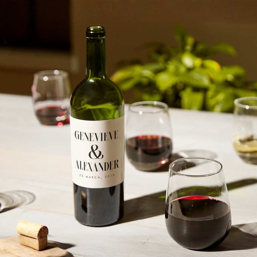 customisable wine labels